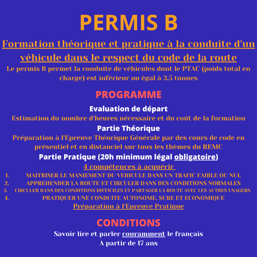 Permis B – Auto-école ZENOKI